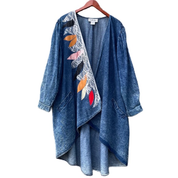 Charisma | Jackets & Coats | Rare Vintage 9s Charisma Blue Denim Lace ...